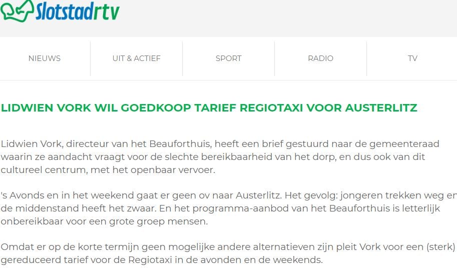 openbaar vervoer - podium Beaufort